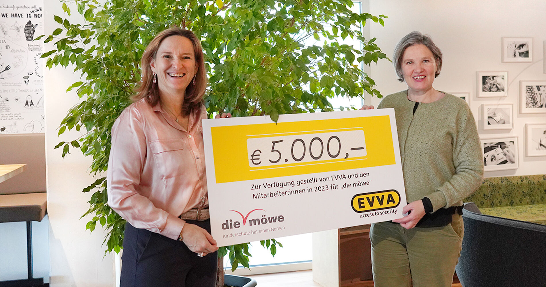 EVVA spendet 5.000 Euro an die Kinderschutzorganisation „die möwe“ | EVVA