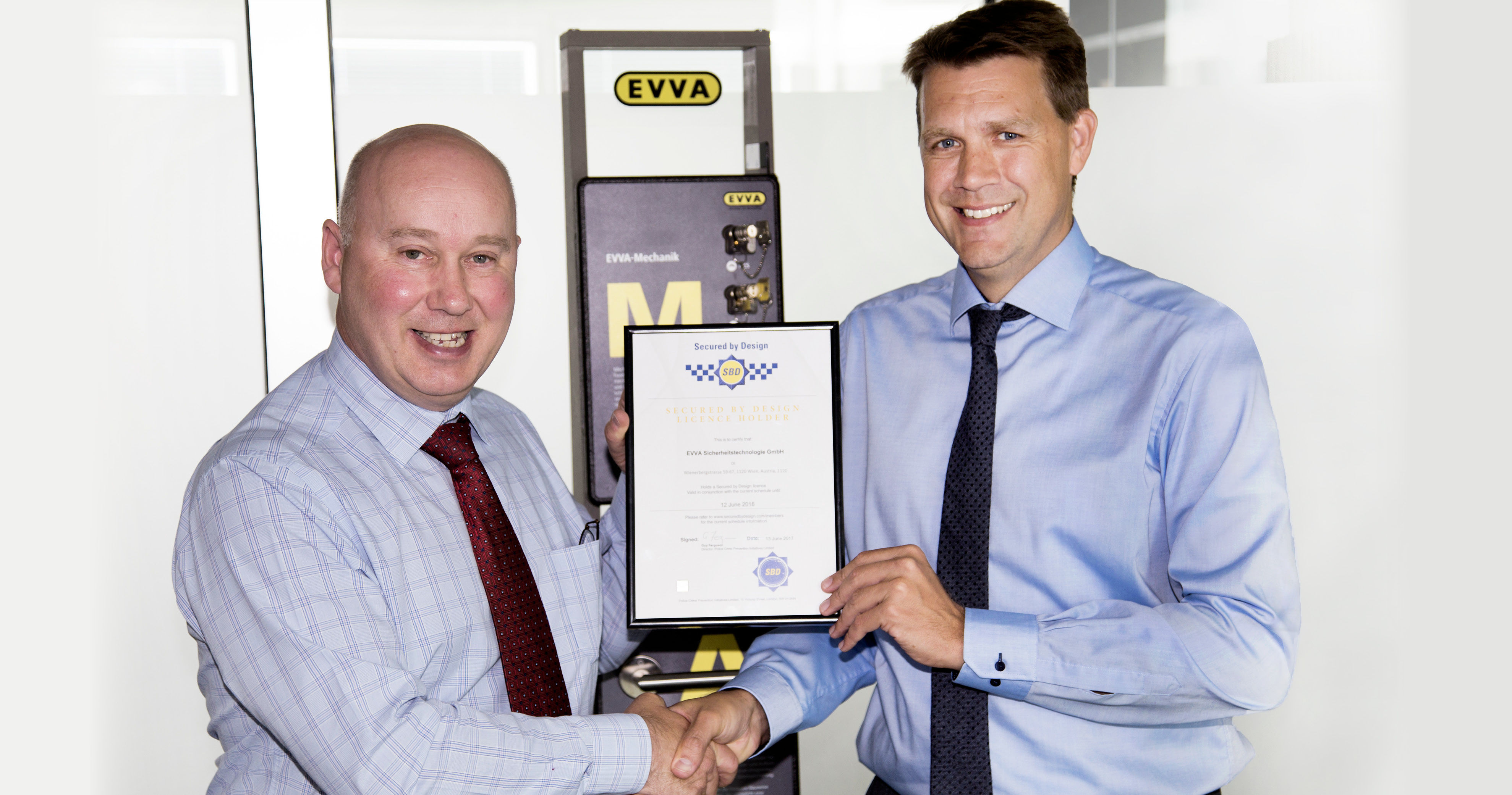 EVVA renew membership with Secured by Design | EVVA